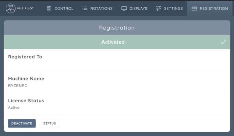 Activating & Deactivating Licenses – VuePilot