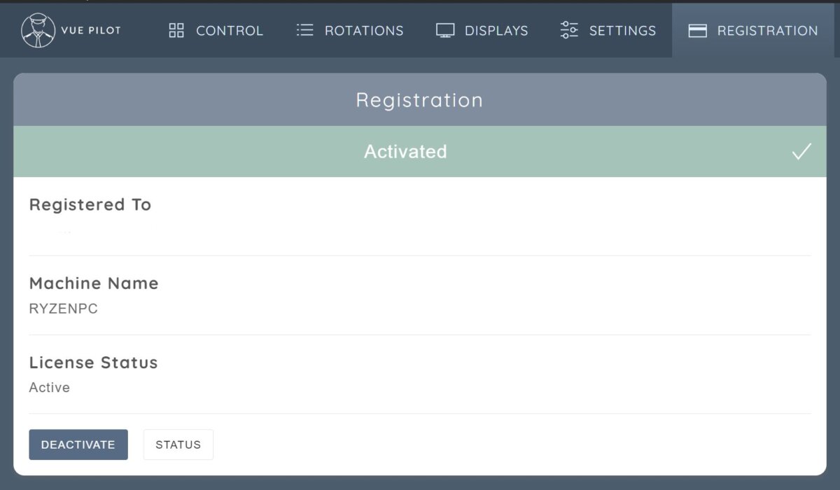 Activating & Deactivating Licenses – VuePilot