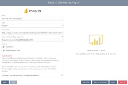 Display Microsoft Power BI Reports On Screens In Your Office – VuePilot